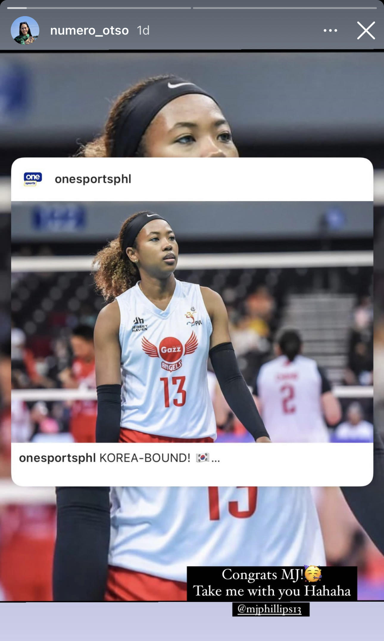MJ Phillips makes request to fans as she embarks on Korean V-League journey | OneSports.PH